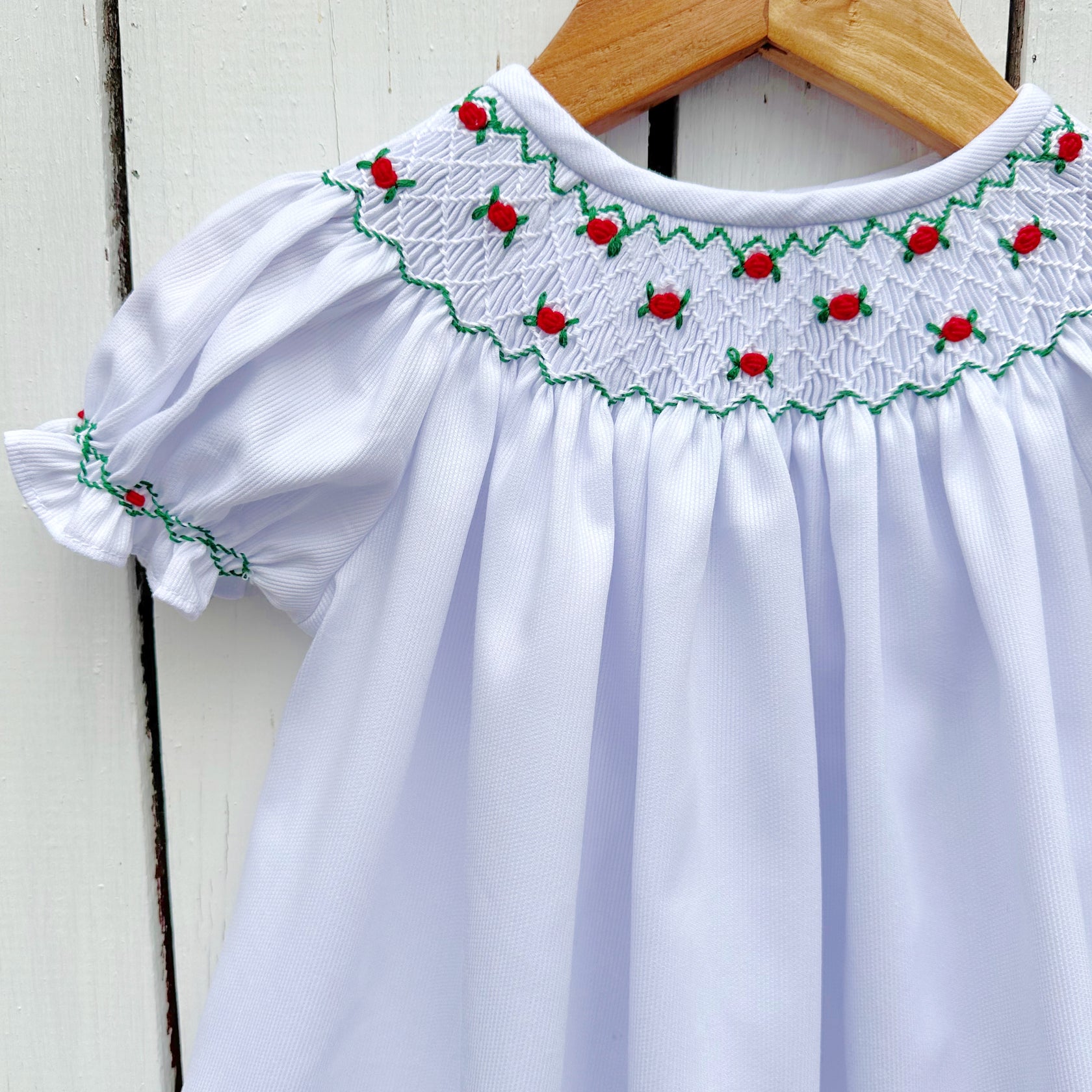 Smocked Heirloom White Christmas Bishop – Dressie Jessie Smocking