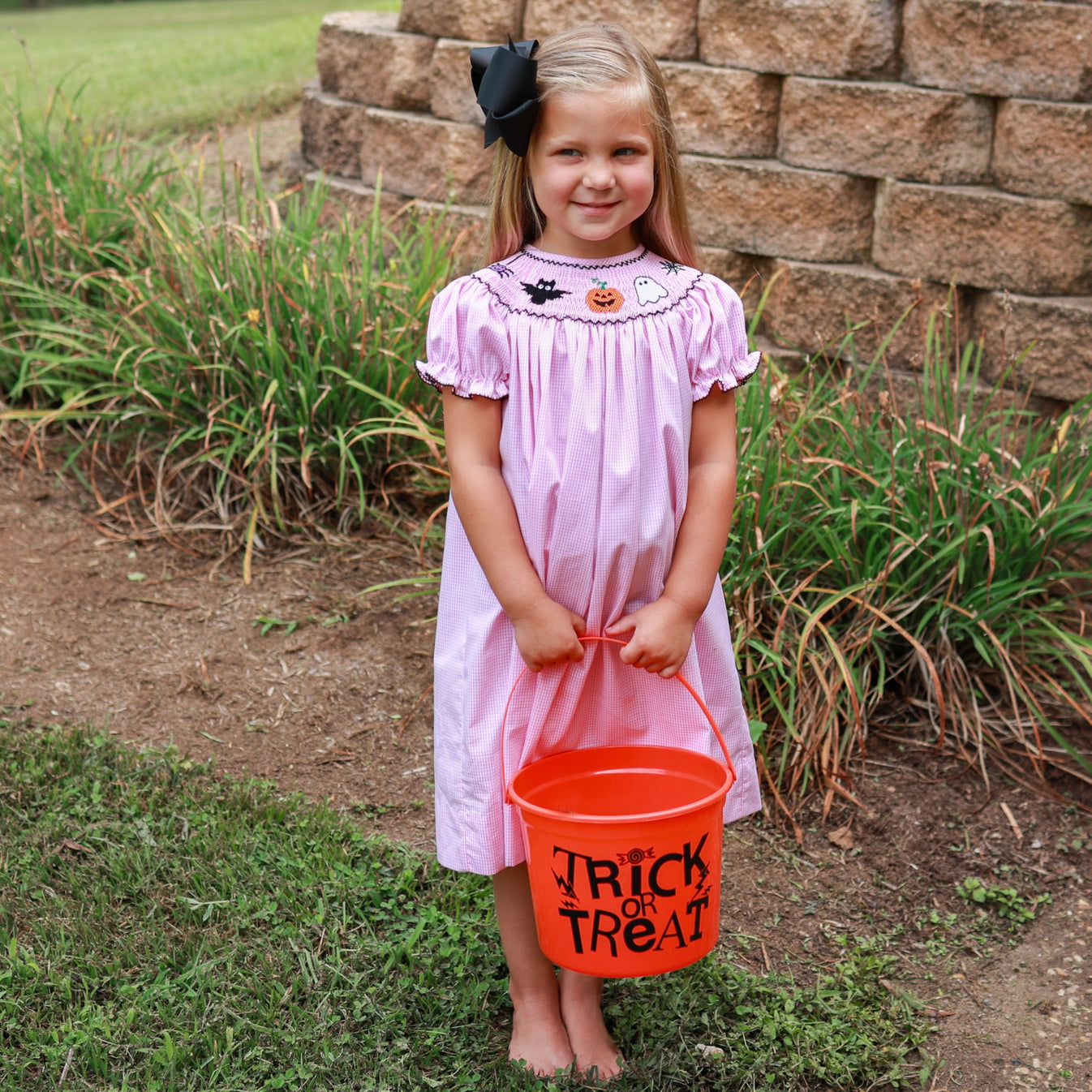 Smocked Happy Halloween Bishop – Dressie Jessie Smocking