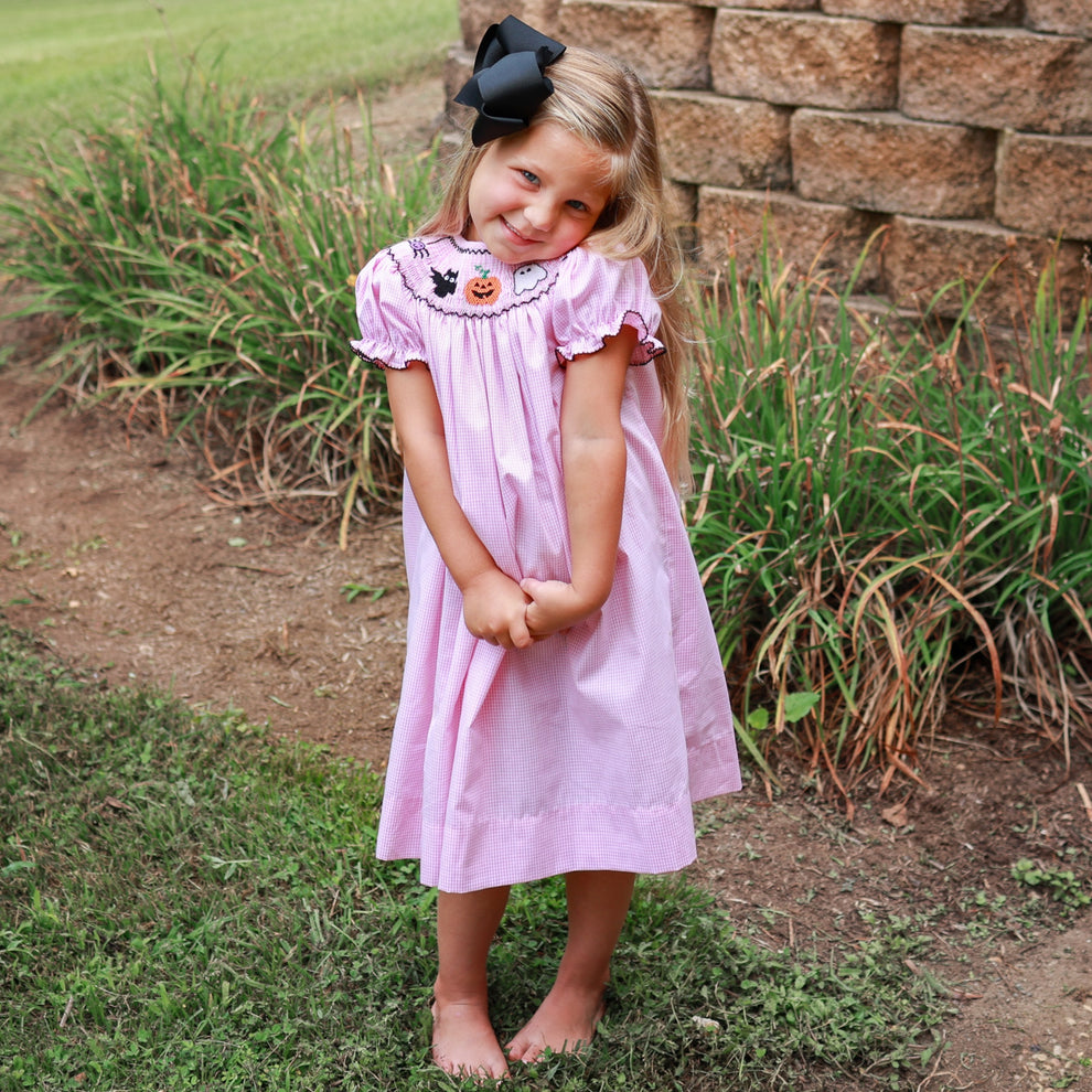 Smocked Happy Halloween Bishop – Dressie Jessie Smocking