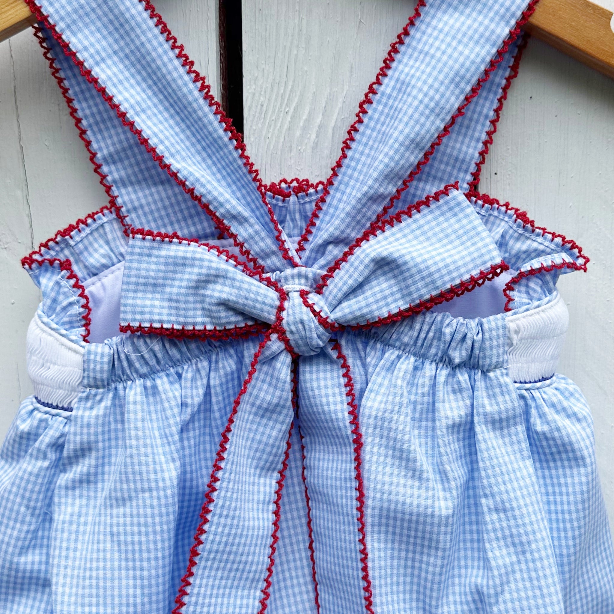 Smocked American Flag Bow Bubble – Dressie Jessie Smocking
