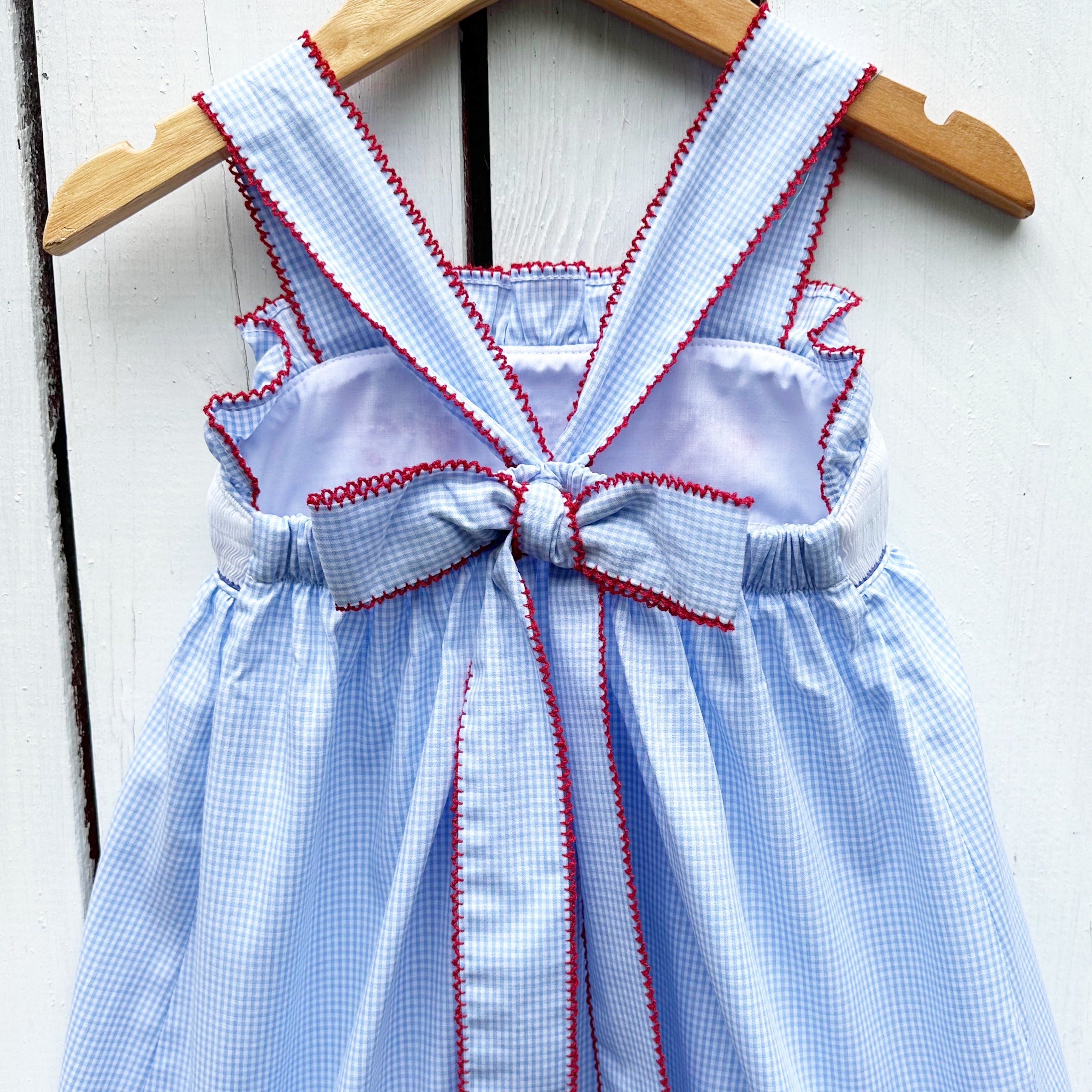 Smocked American Flag Bow Dress – Dressie Jessie Smocking